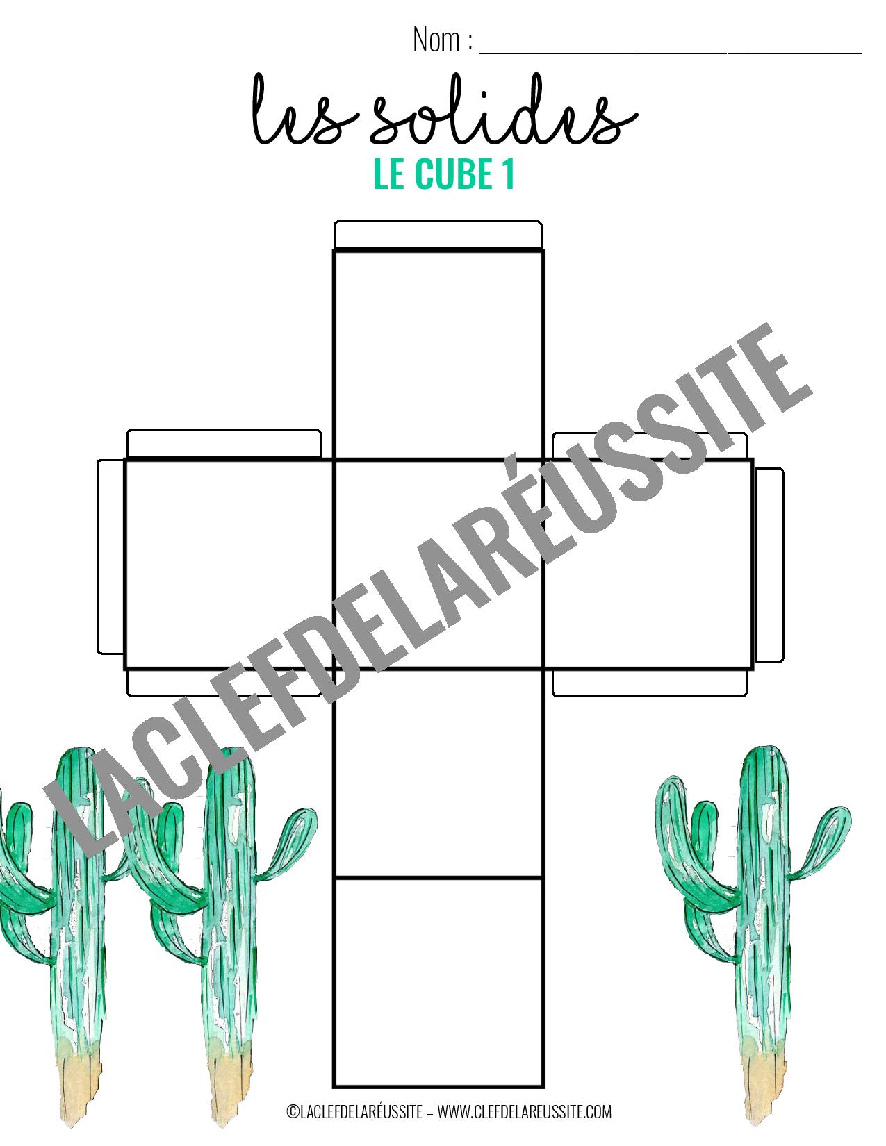 DÉVELOPPEMENT DES CUBES - MODÈLE 3 - La Clef de la Réussite